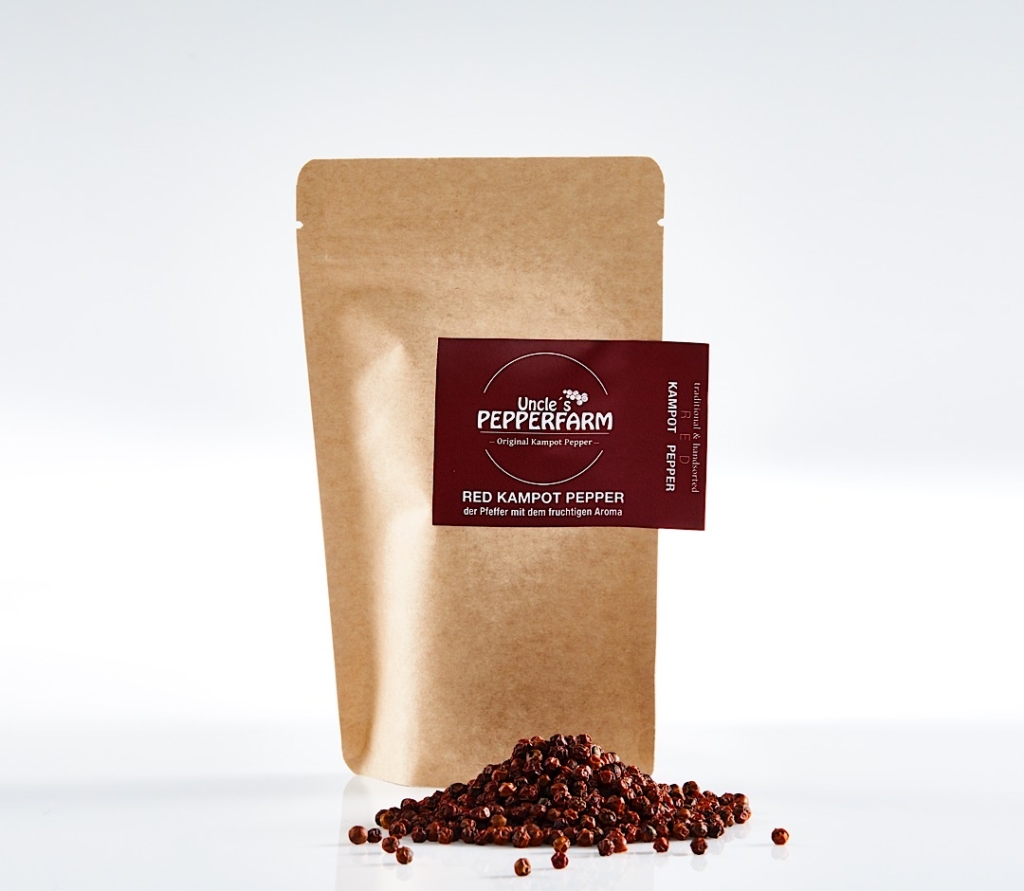 Roter Kampot Pfeffer - direkt von der Pfefferfarm in Kambodscha