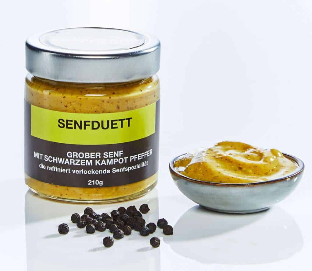 Senfduett - Grober Senf mit schwarzem Kampot Pfeffer